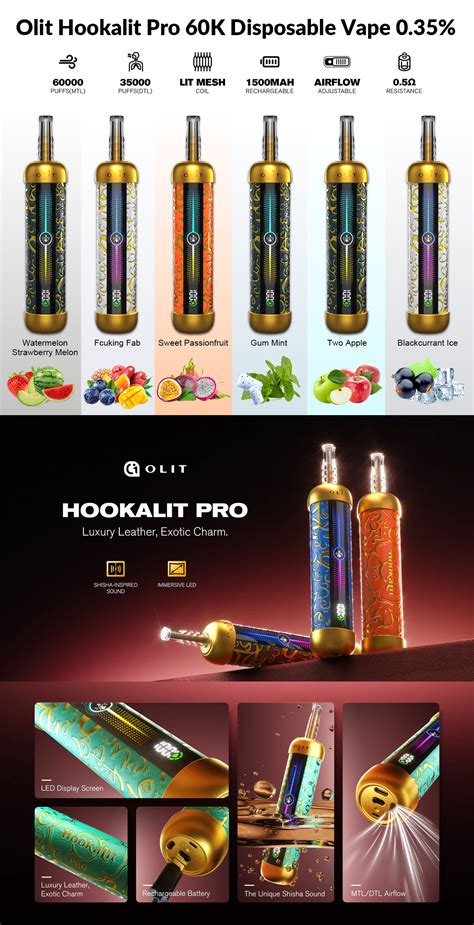 Olit Hookalit Pro 60k Disposable Vape 0 35 19 59 60000 Puffs