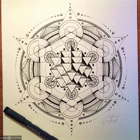 Intricate Sacred Geometry Tattoo Design