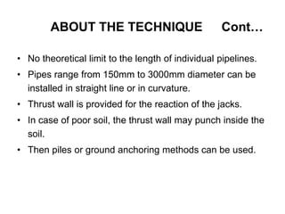 1 2 PIPE JACKING Ppt