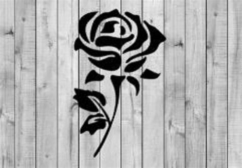 Rose Vinyl Decal Etsy