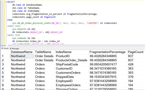fragmentation in sql server
