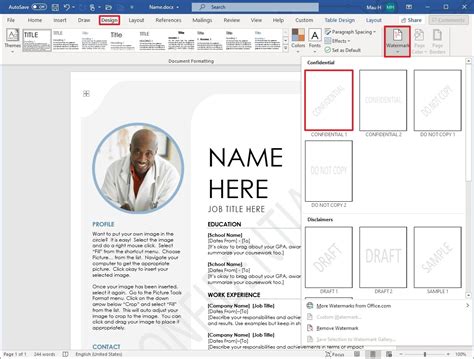 How To Add A Watermark To A Word Document In Office Windows Central