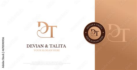 Initial Dt Logo Design Vector Stock Vector Adobe Stock