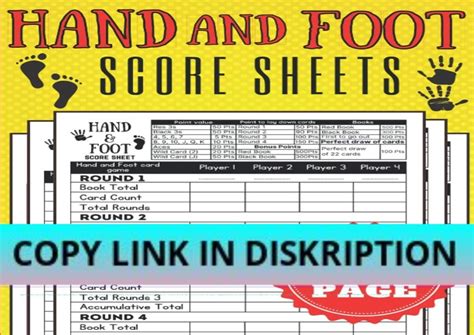 Hand And Foot Score Sheet Sample Free Download Artofit