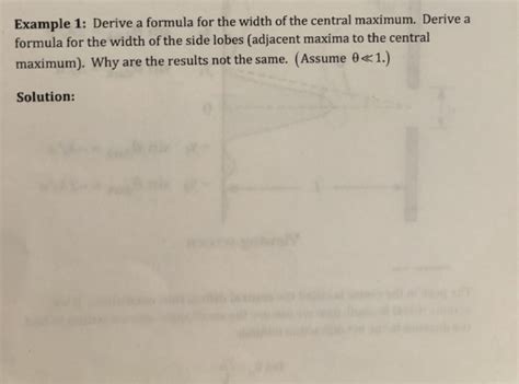 Solved Example 1 Derive A Formula For The Width Of The Chegg Com
