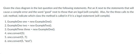 solved given the class diagram below explain where there is