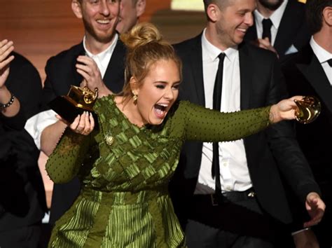Twitter Is Saying That That Adele Broke Her Album Of The Year Grammy To