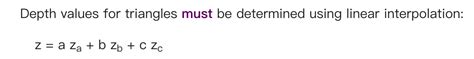 How To Understand The Expressiong In Vulkan Spec About Perspective Interpolation Vulkan