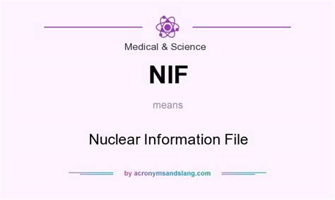 NIF Nuclear Information File In Medical Science By AcronymsAndSlang Com