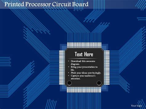 Printed Processor Circuit Board Engineering Production Of Microelectronics Ppt Slides