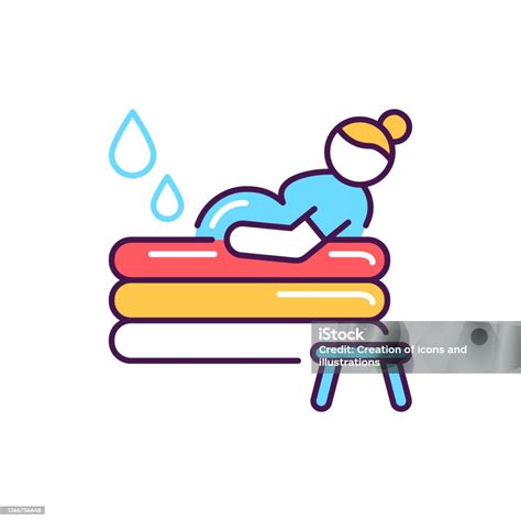 물 출생 색상 라인 아이콘 웹 모바일 앱 프로모션을 위한 픽토그램 Ui Ux 디자인 요소입니다 개념에 대한 스톡 벡터 아트 및