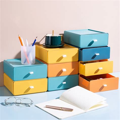 Stackable Desk Drawer Organizer Medicine Storage Box Cosmetic Drawer