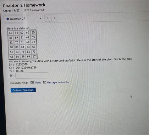 solved chapter 2 homework score 19 27 19 27 answered y