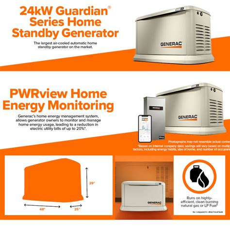 Generador De Reserva De 24000 Watts 24 Kw Serie Guardian Generac 721 Infinitools