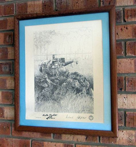 Photos Sadf Framed Special Forces Sketch Owned And Signed By