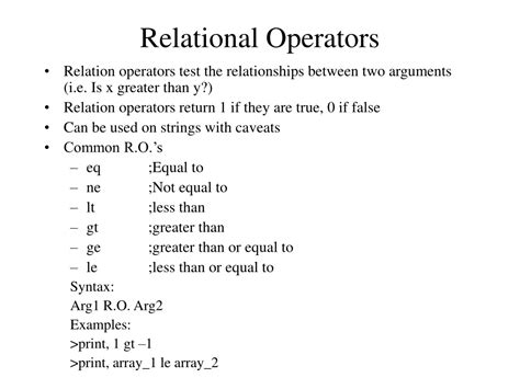 Ppt Introduction To Relational Operators Conditional Statements And Loops In Idl Powerpoint