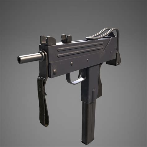 Artstation Mac 10 Submachine Gun Gameready Game Assets