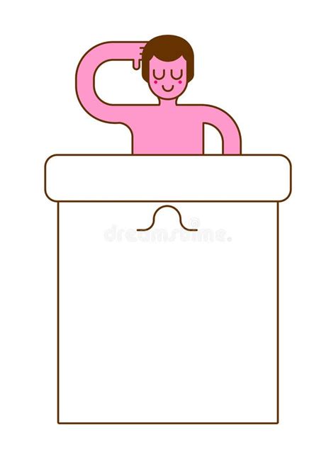 Masturbação Sob A Cobertura O Indivíduo Na Cama Masturba Ilustração Do