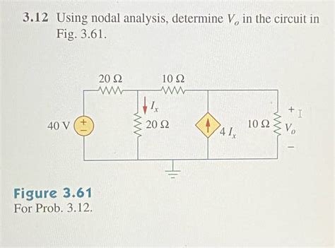 Answered 312 Using Nodal Analysis Determine V Bartleby