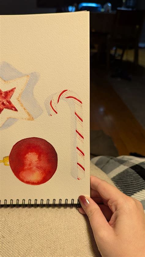 Candy Cane Watercolor Watercolor Sketching And Journaling Watercolor