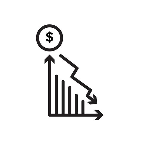 Cost Reduction Icon Black Line Art Logo 48257544 Vector Art At Vecteezy