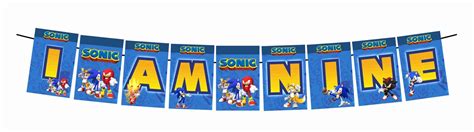 Buy Partyzon Sonic The Hedgehog Theme Props Banner Swirls For Sonic Theme Birthday Decoration