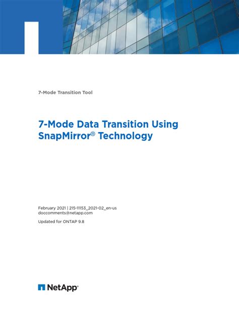 7 Mode Data Transition Using Snapmirror Pdf Computer Science