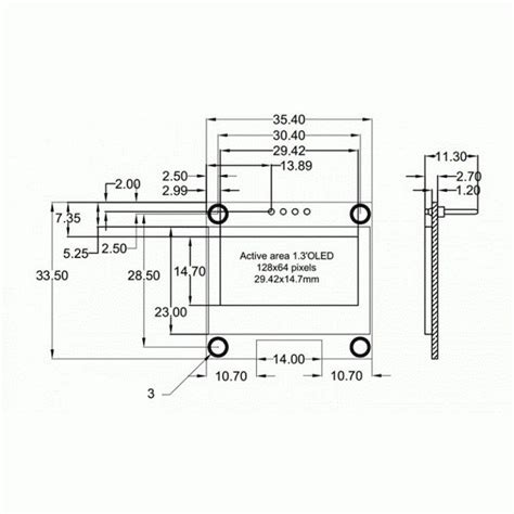 buy goldenmorning 1 3 inch i2c oled display module 4pin white at best