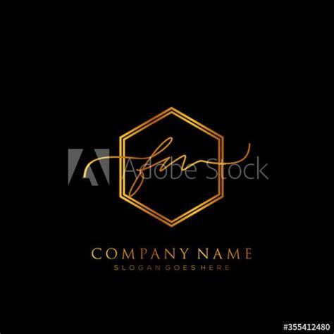 Initial Letter Fn Signature Handwriting Logo Template Vector Ad Fn Signature Initial