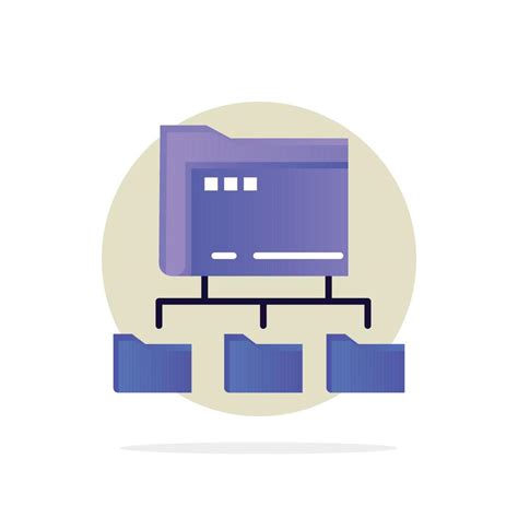 Folder Folders Network Computing Abstract Circle Background Flat Color Icon 13550585 Vector Art