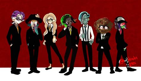 Dedf1sh Tosh Bibi Kikura Lionel And 2 More Splatoon Drawn By