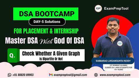 Given Graph Is Bipartite Dsa Bootcamp Dsa By Reddy Sir Dsa Dsalgo Placement