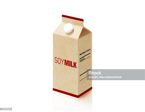 두유 로고는 흰색 바탕에 재활용 종이로 만든 우유 패키지를 인쇄했습니다 콩 우유에 대한 스톡 사진 및 기타 이미지 콩 우유 0명 3차원 형태 Istock