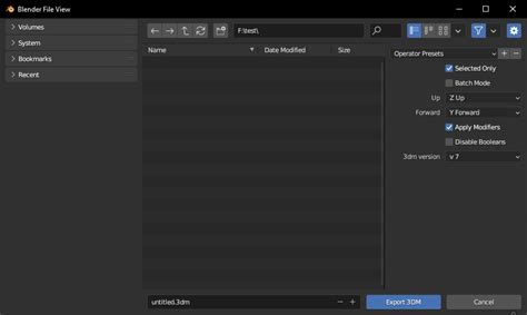 Export3dm Addon