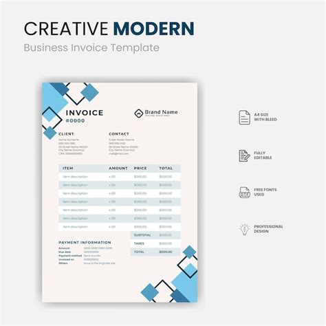 Modern Corporate Business Invoice Template Design Premium Vector