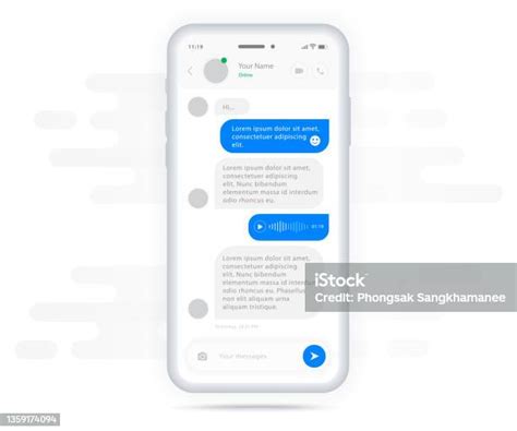 Chat Ui Application Design Concept Social Network Messenger Communication Service Screen