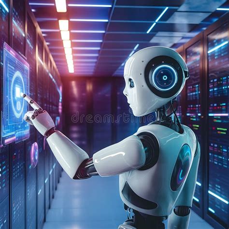ai machine learning human and robot hands interacting with massive