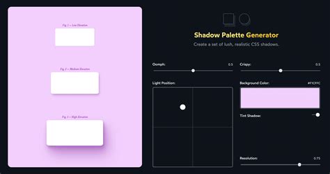 introducing “shadow palette generator” a tool to help you generate css box shadow values josh