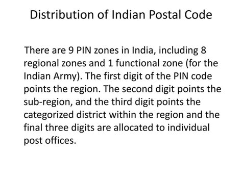 Postal Code Of India PPTX