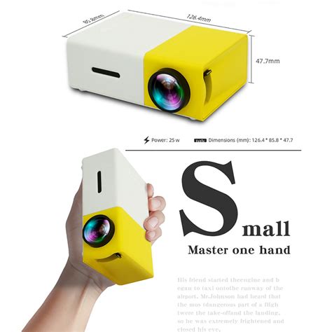 Yg Mini Led Projector Native X P Yellow White