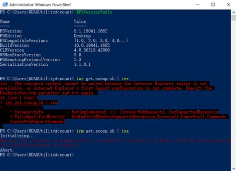 Failure To Install With Suggested Https Scoop Sh Install Procedure Issue