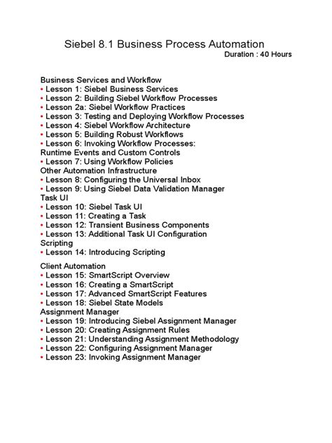 siebel 81 business process automation pdf