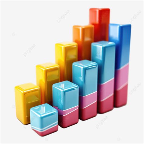 Statistic Graph Chart 3d Illustration 3d Rendering Modern Png