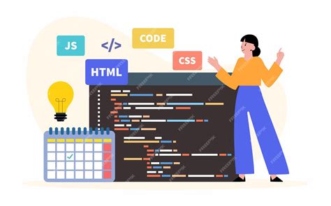 Programación Con El Lenguaje De Programación Css Html Js Código De Programa En La Pantalla