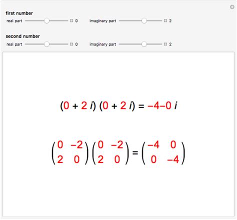 Matrix Representation Of The Multiplicative Group Of Complex Numbers