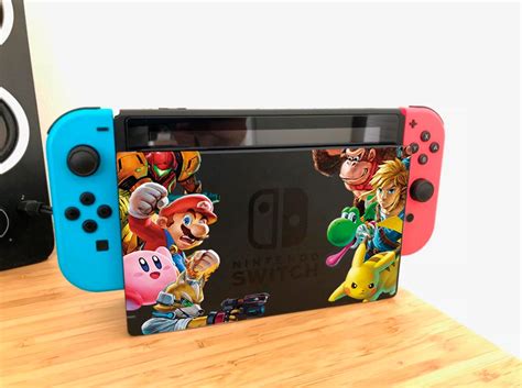 Super Smash Bros Ultimate Switch Dock Sticker Etsy Australia