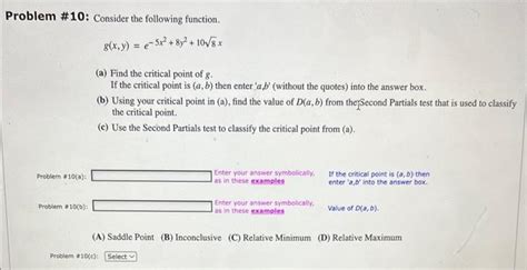 solved problem 10 consider the following function