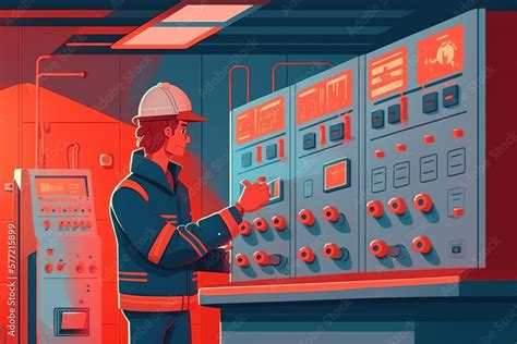 Engineer Checking Industrial Fire Control System Fire Alarm Controller Fire Notifier Anti Fire