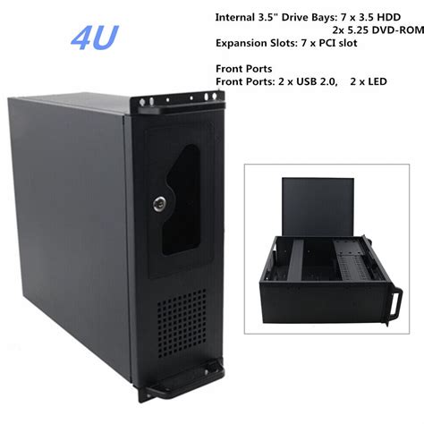 4u Rack Mount Industrial Servercomputer Case For 12x96 Atxm Atx