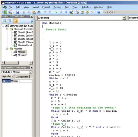 The Visual Basic Programme To Find Hydrologic Parameters Download Scientific Diagram
